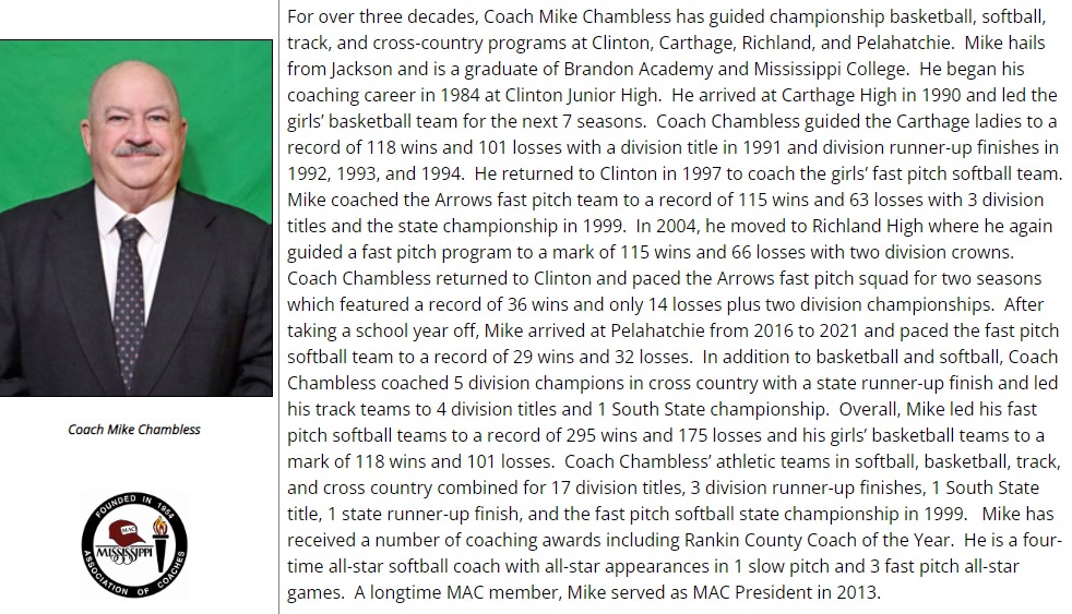 Former Carthage basketball coach announced to MS Association of Coahes ...